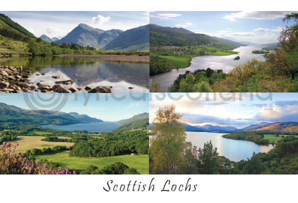 Scottish Lochs Composite Postcard (H A6 LY)