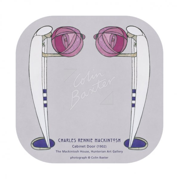 Mackintosh Cabinet Door (Lady & Rose) Coaster