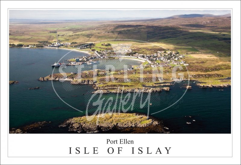 Port Ellen, Aerial view, Isle of Islay Postcard (H SG)