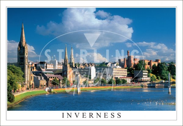 Inverness, City Panorama Down River Ness Postcard (H SG)