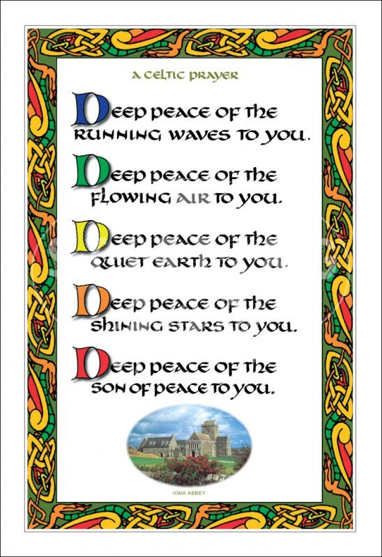 Celtic Christianity Prayer Serenity Prayer Standing Cross – Celtic
