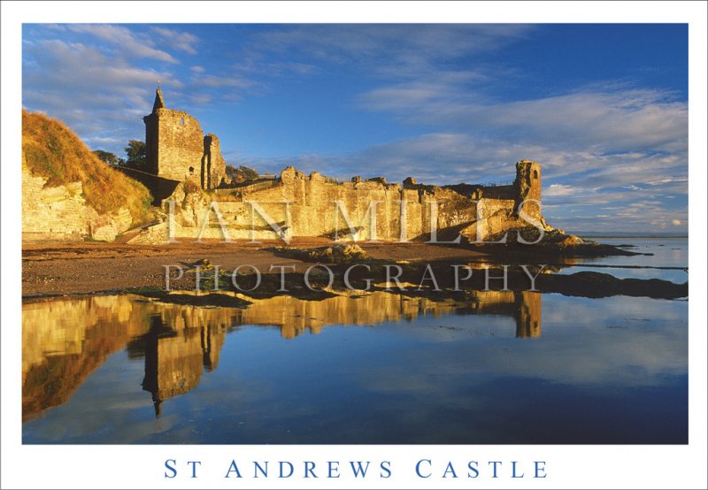 St Andrews Castle, Reflection Close Up Postcard (H std IM)